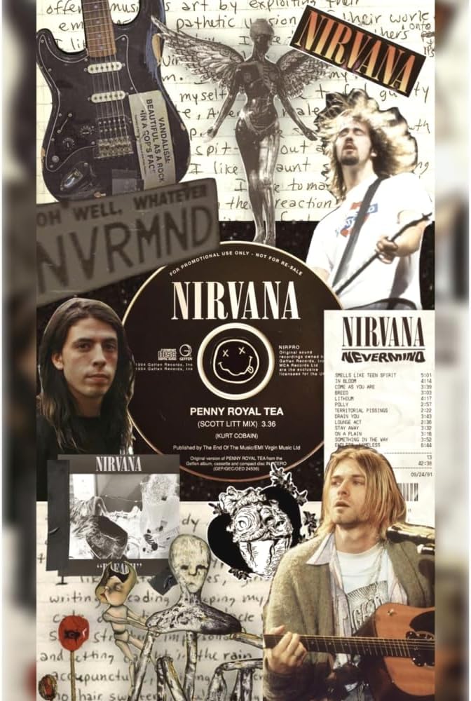 POSTER WALLAH Nirvana Rock Band Poster for Home Office and Student Room ...