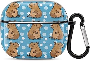 Amazon.com: Cute Cartoon Capybara Earbuds Case Bluetooth Earbuds Cover ...