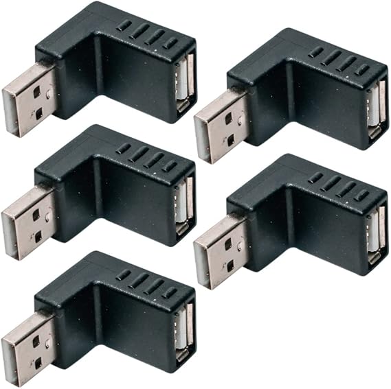Amazon.com: JacobsParts 5pcs Right Angle USB 2.0 Male to Up Facing ...