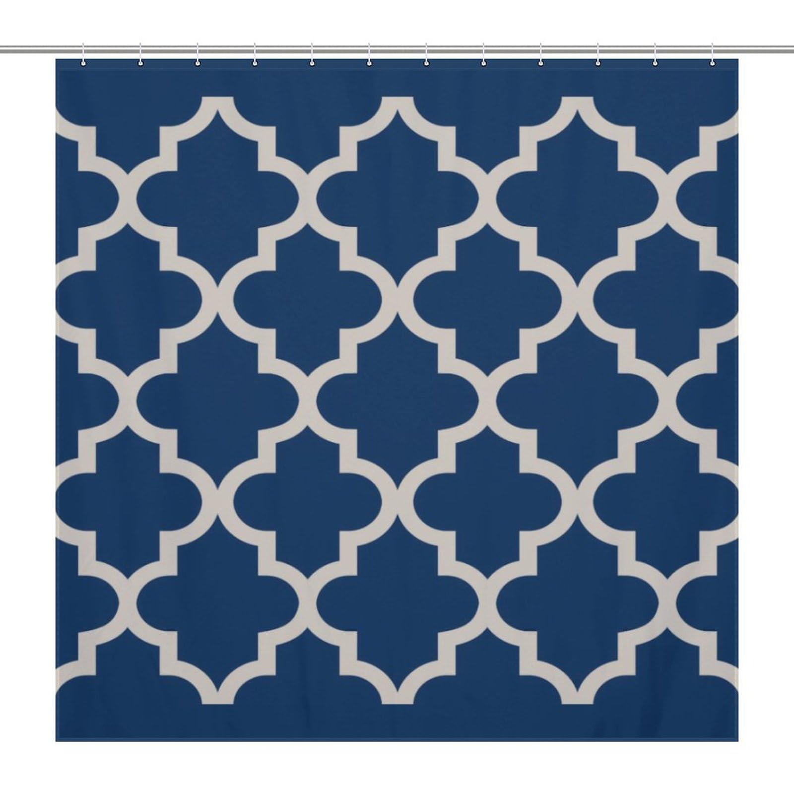 Navy Quatrefoil Pattern