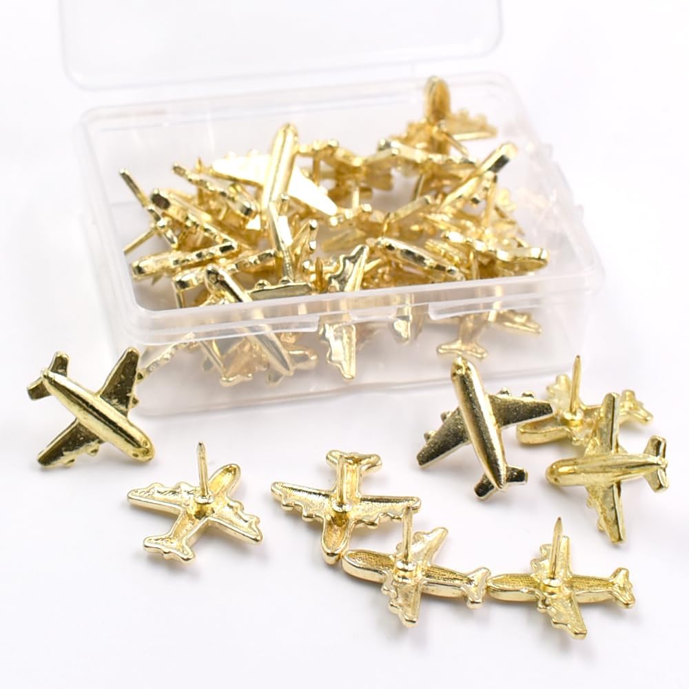 Amazon.com: 30 Pcs Metal Airplane Push Pins Decorative Thumb Tacks for ...