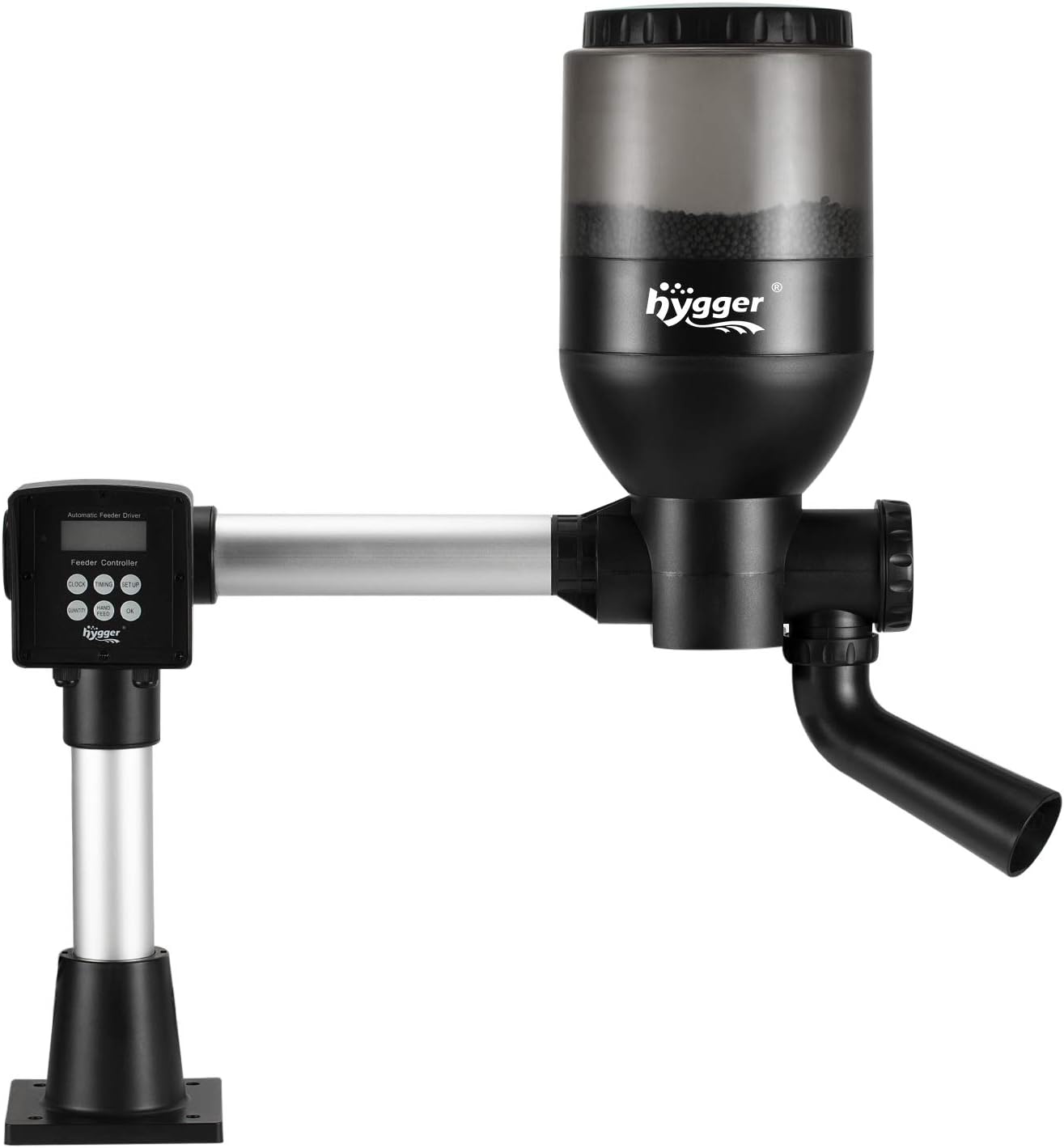 hygger Large Programmable Auto Pond Feeder with LCD Display Controller ...