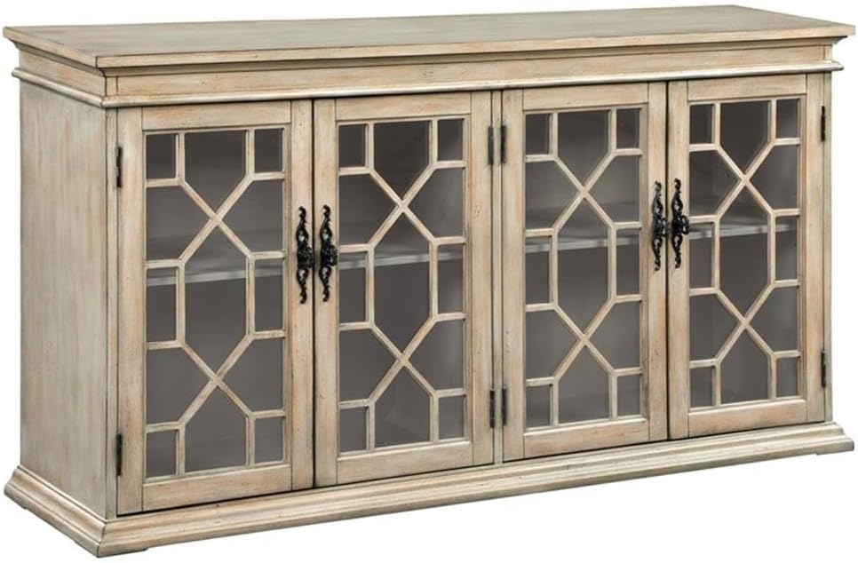 Amazon.com: Coaster Kiara 4-Glass Door Traditional Wood Accent Cabinet ...