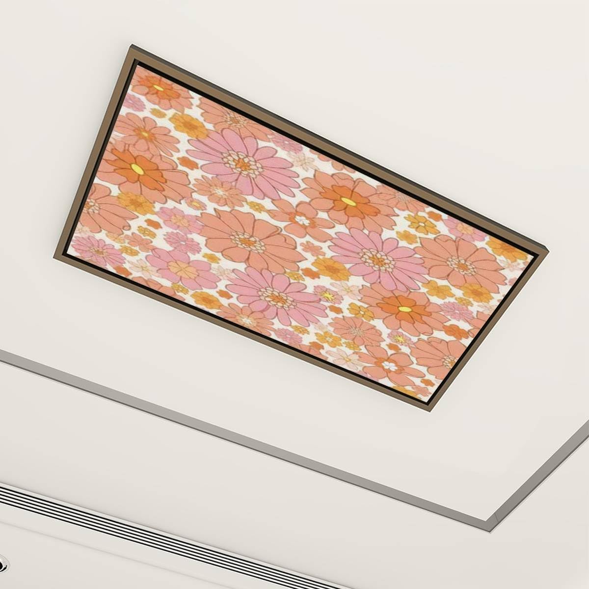 Decorative Fluorescent Light Covers for Ceiling Lights 4 Packs retro ...