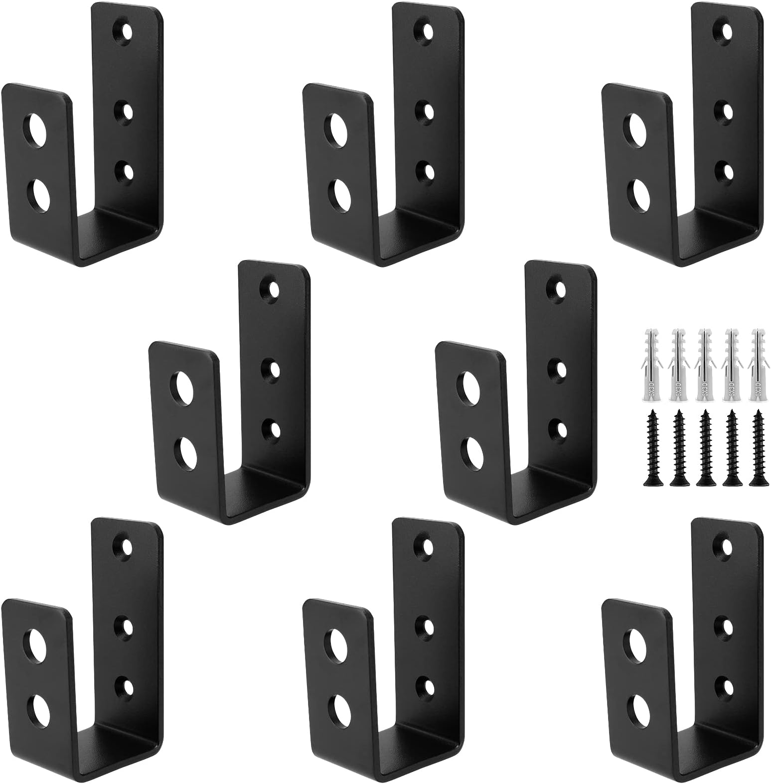 Amazon.com: HOIGON 8 Pack 2 x 4 Inch Door Barricade Brackets, Heavy ...