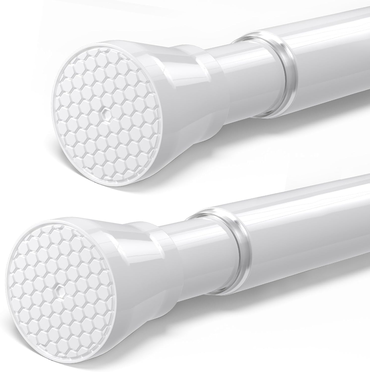 Amazon.com: Tension Curtain Rod 30 to 64 Inch 2Pack White Adjustable ...