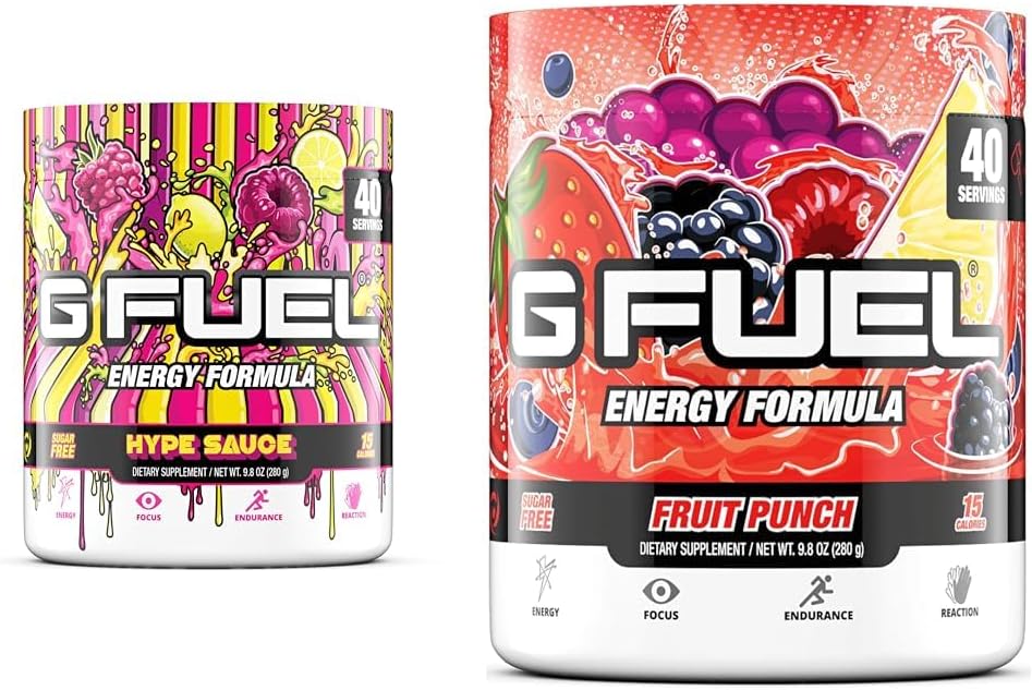 Amazon.com: G fuel Hype Sauce Energy Powder, Sugar Free, Clean Caffeine ...