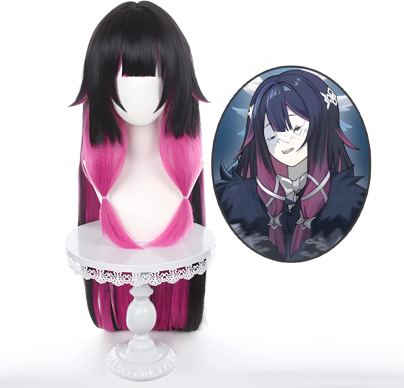 Amazon.com: UTIEHD Anime Cosplay Wig, Genshin Impact Wig, with two Wig ...
