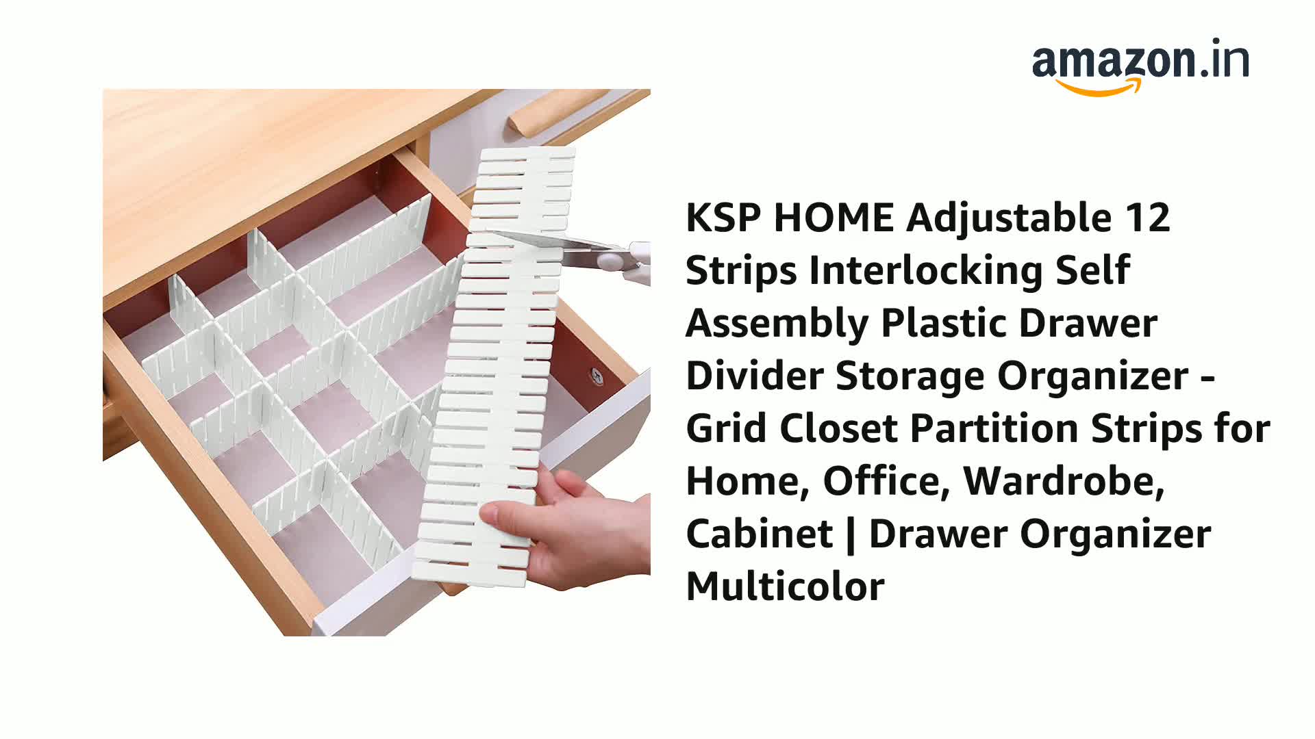 Watch KSP HOME Adjustable 12 Strips Interlocking Self Assembly Plastic ...