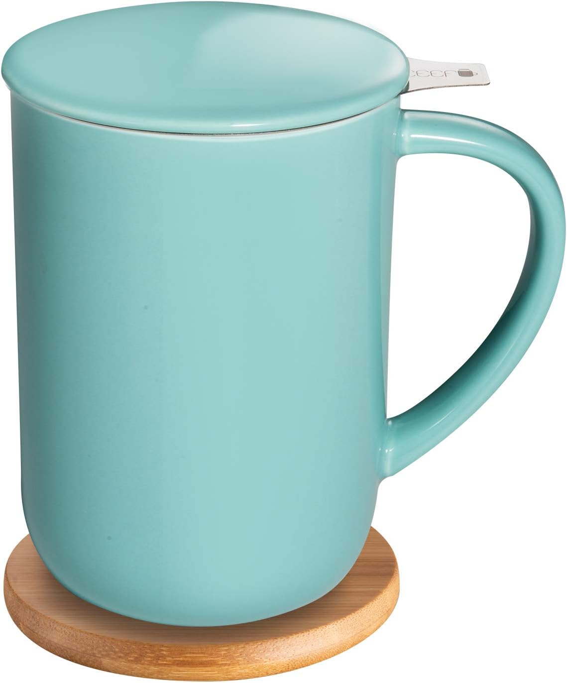Amazon.com | CEEFU Porcelain Tea Mug with Infuser and Lid, Teaware with ...