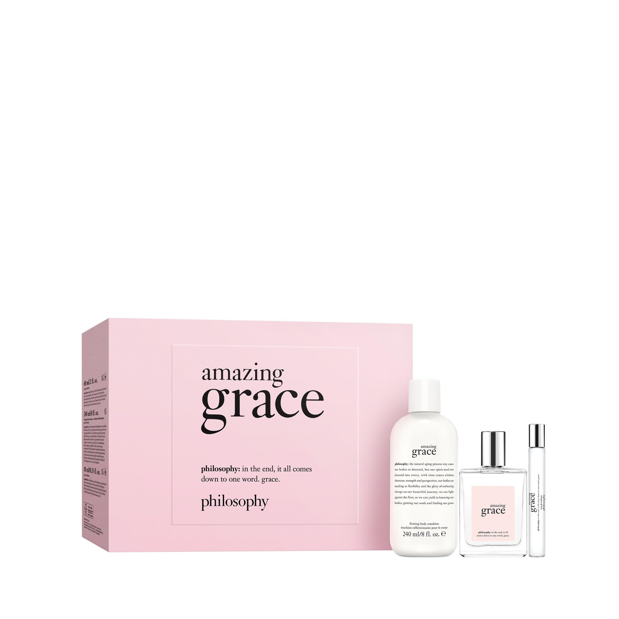 PHILOSOPHY amazing grace gift set: eau de toilette (60ml), travel spray ...