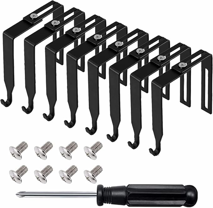 Amazon.com: Cubicle Hangers Universal Partition Hanger Set Metal Black ...