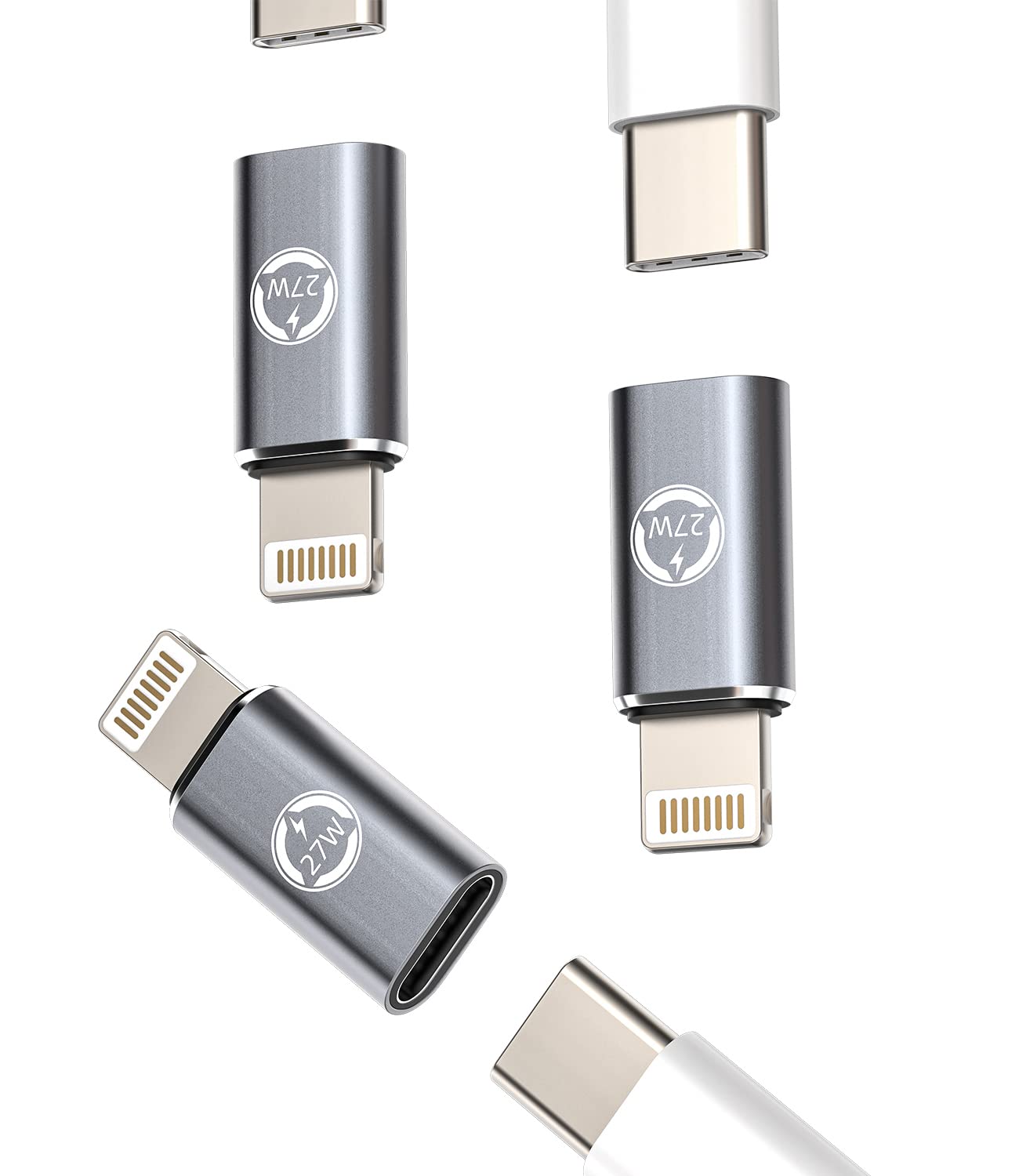 Amazon.com: 27W Fast Charger Adapter USB C Female to Lightning Male ...