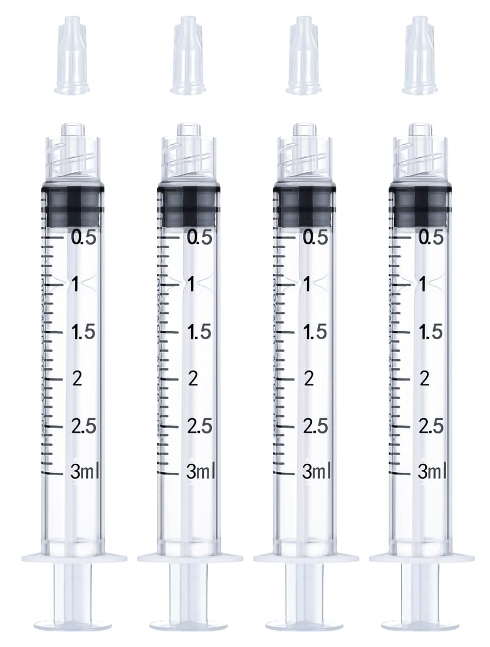 Snapklik.com : 3ml Luer Lock Syringe 4 Pack Small Plastic Sterile ...