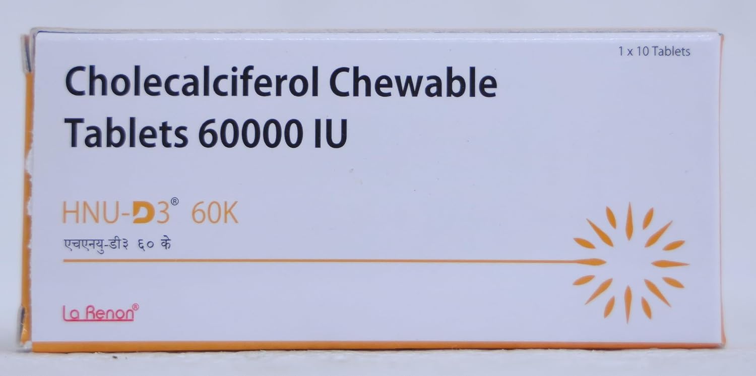 HNU-D3 60K Chewable - Strip of 10 Tablets : Amazon.in: Health ...