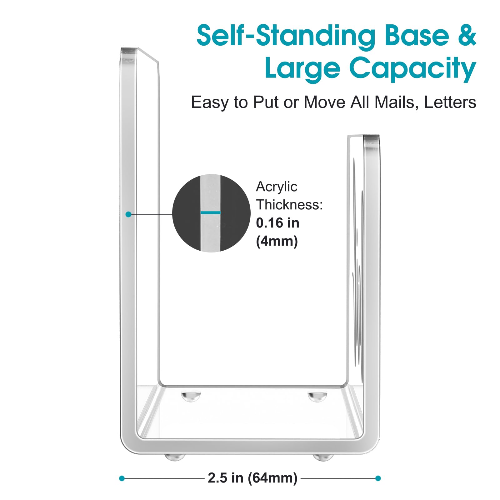 Snapklik.com : Mail Holder Mail Organizer Countertop Acrylic Mail ...