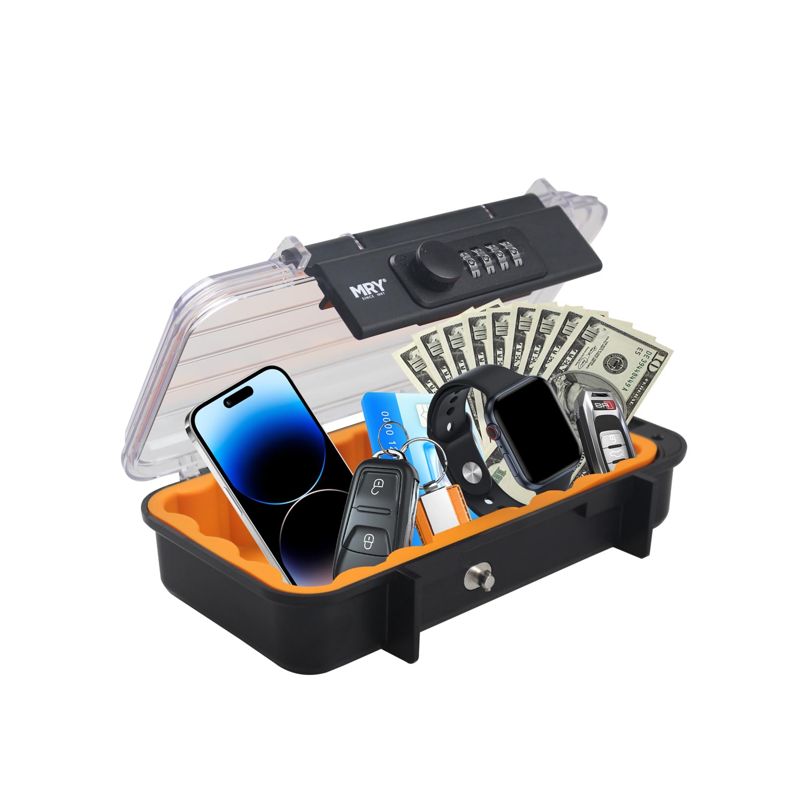 Amazon.com: MRY Portable Safe Box Translucency Combination Security ...