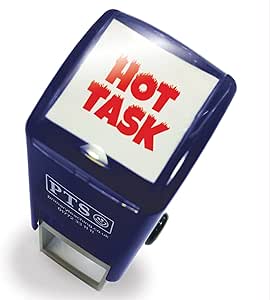 Hot Task Pre Inked School Teachers Feedback Marking Stamper Stamp 25mm ...