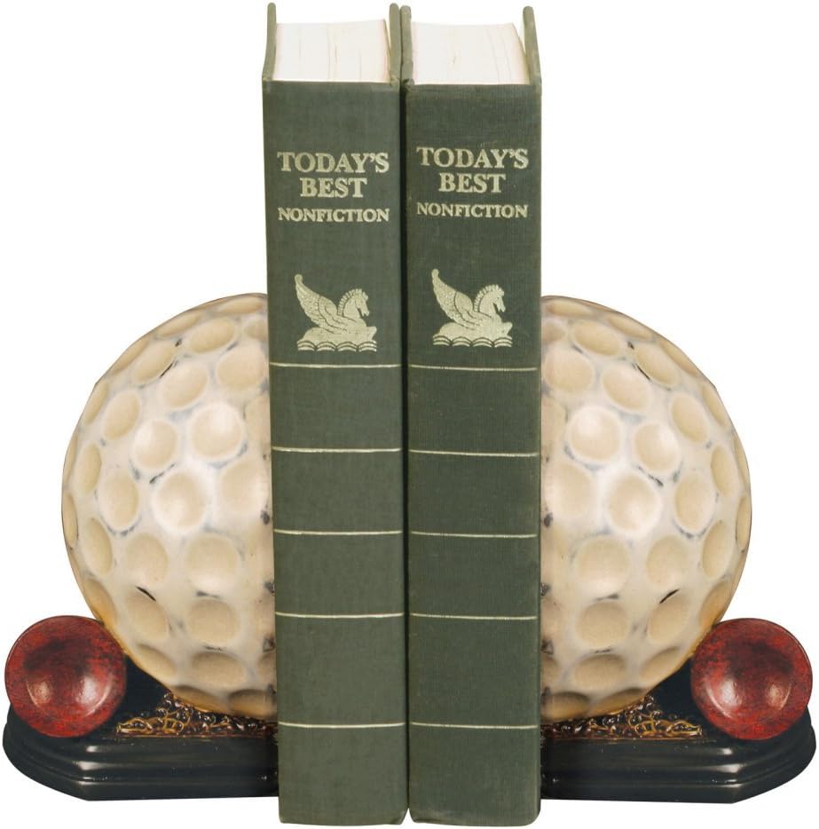 Amazon.com: Sterling Pair of Tee Time Golf Ball Bookends : Home & Kitchen