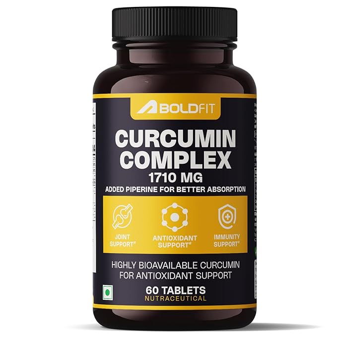 Boldfit Curcumin Tablets 1710mg Curcumin Supplements Curcumin Capsules ...