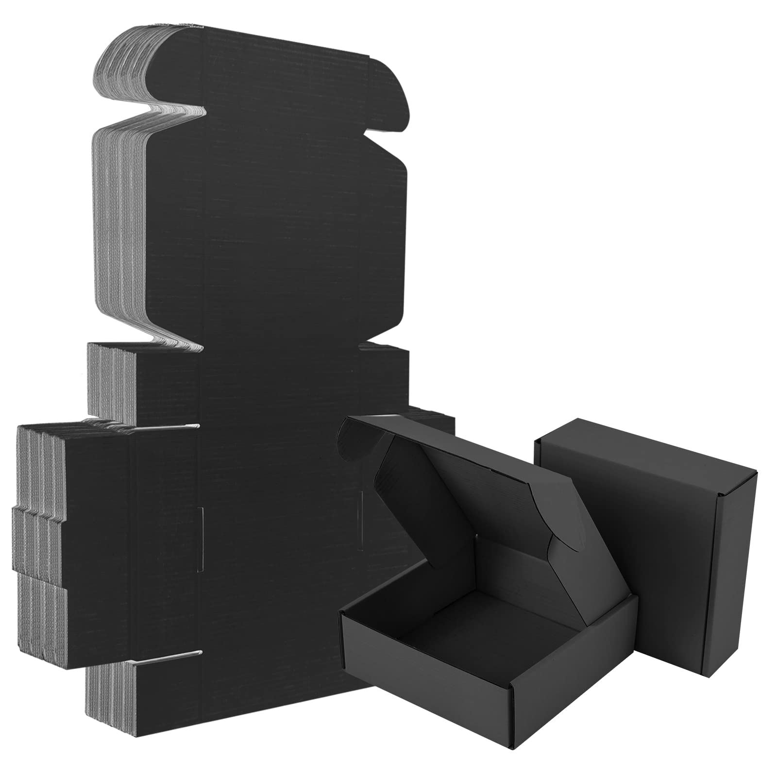 Amazon.com: AIYUNNI 25 Pack Small Shipping Boxes Black Corrugated ...