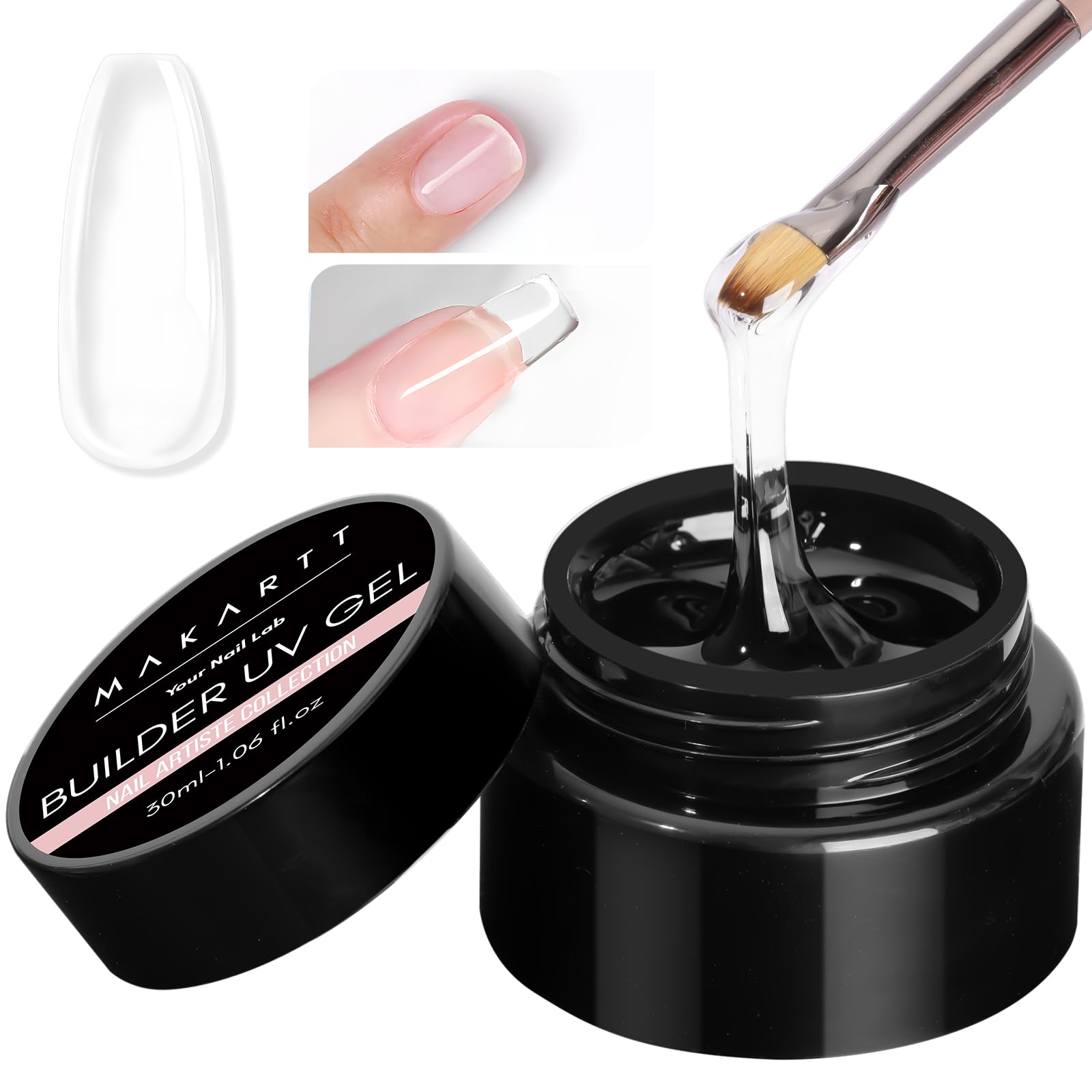 Amazon.com: Makartt Clear Gel Builder: Nail Extension, Strong, Self-Levelling, Long Lasting for ...