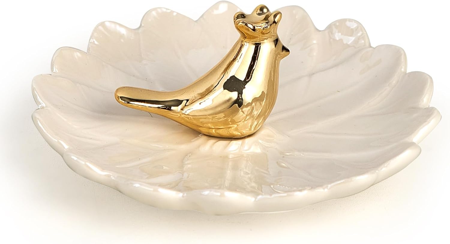 Amazon.com: TIMEBUS Ceramic Jewelry Tray with Gold Bird, Small Jewelry ...