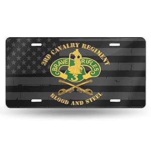 Amazon.com: License Plate Frames 3Rd Armored Cavalry Regiment DUI Blood ...