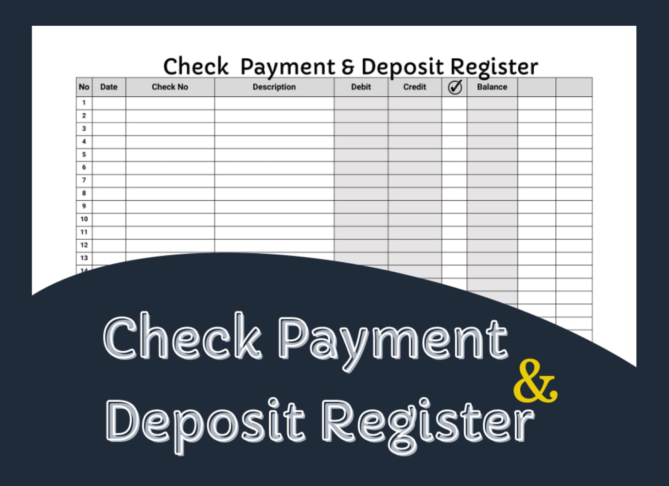 Amazon.com: Check Payment and Deposit Register: Checkbook Register and ...