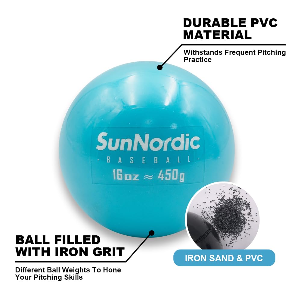 Snapklik.com : Weighted Training Baseballs Set - 16 Oz Plyo Baseballs ...