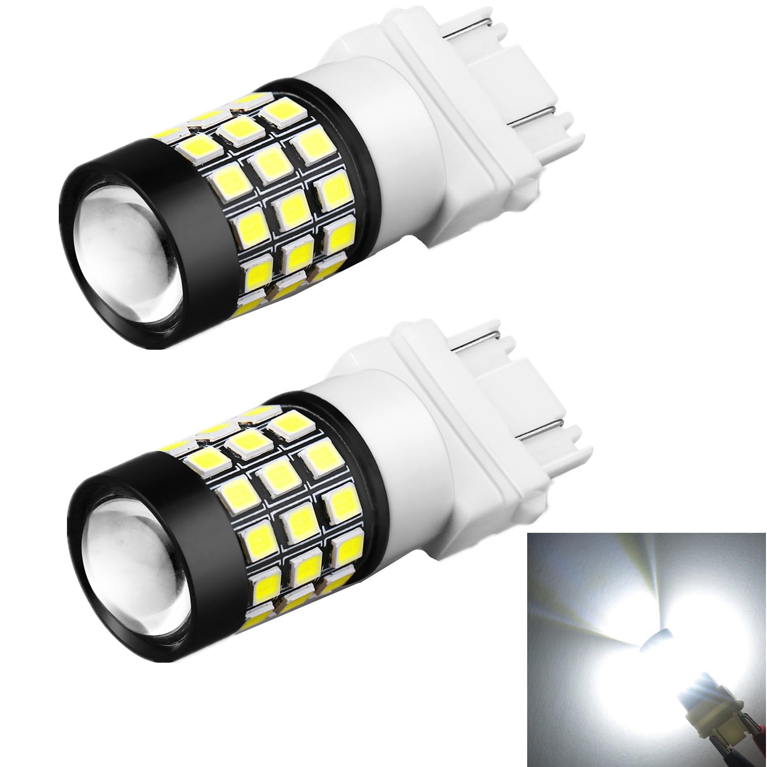 Alla Lighting Alla Lighting 2x Super Bright 6000K White 3157KX 3156AK ...