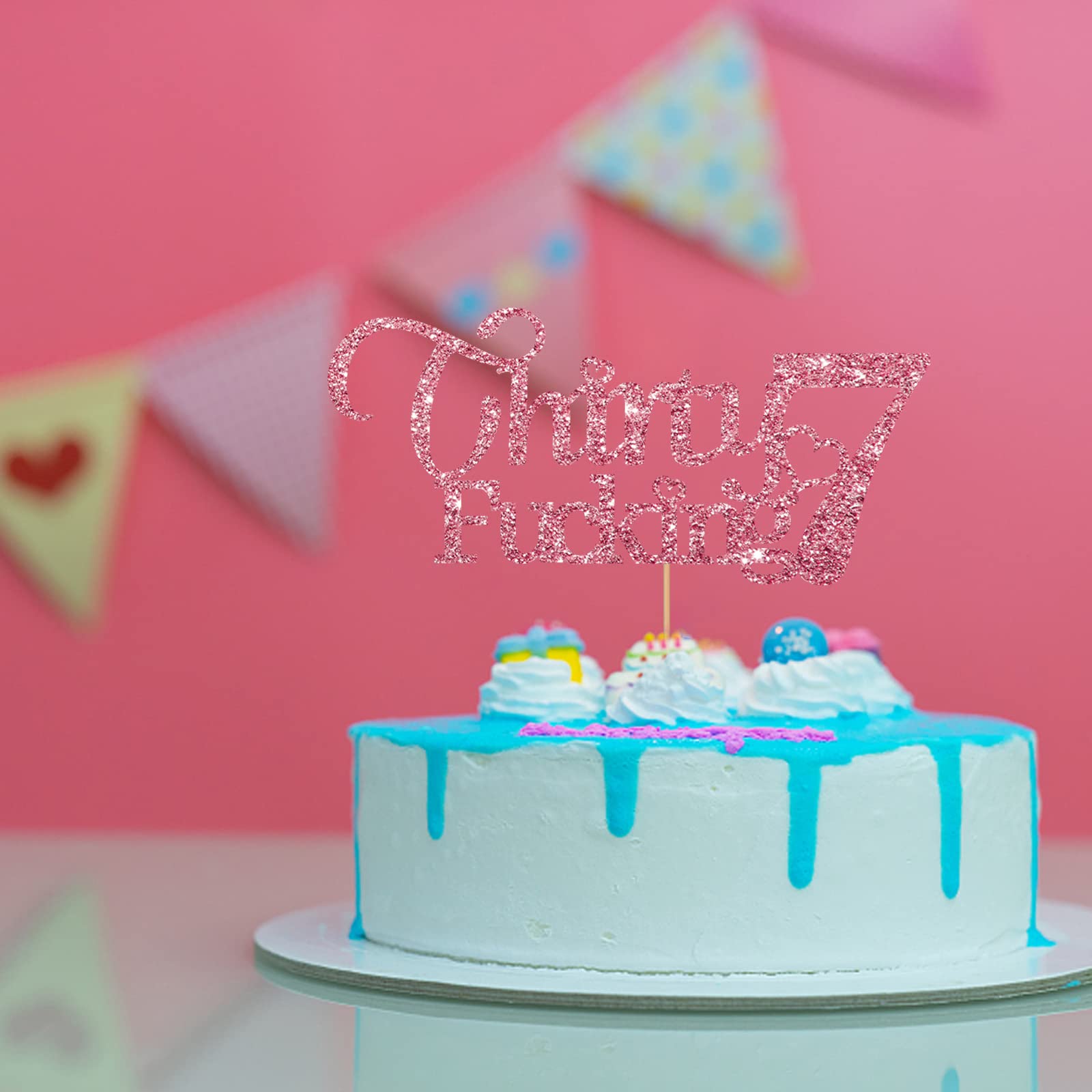 Snapklik.com : Rose Gold Thirty Seven Cake Topper, Happy 37th Birthday ...
