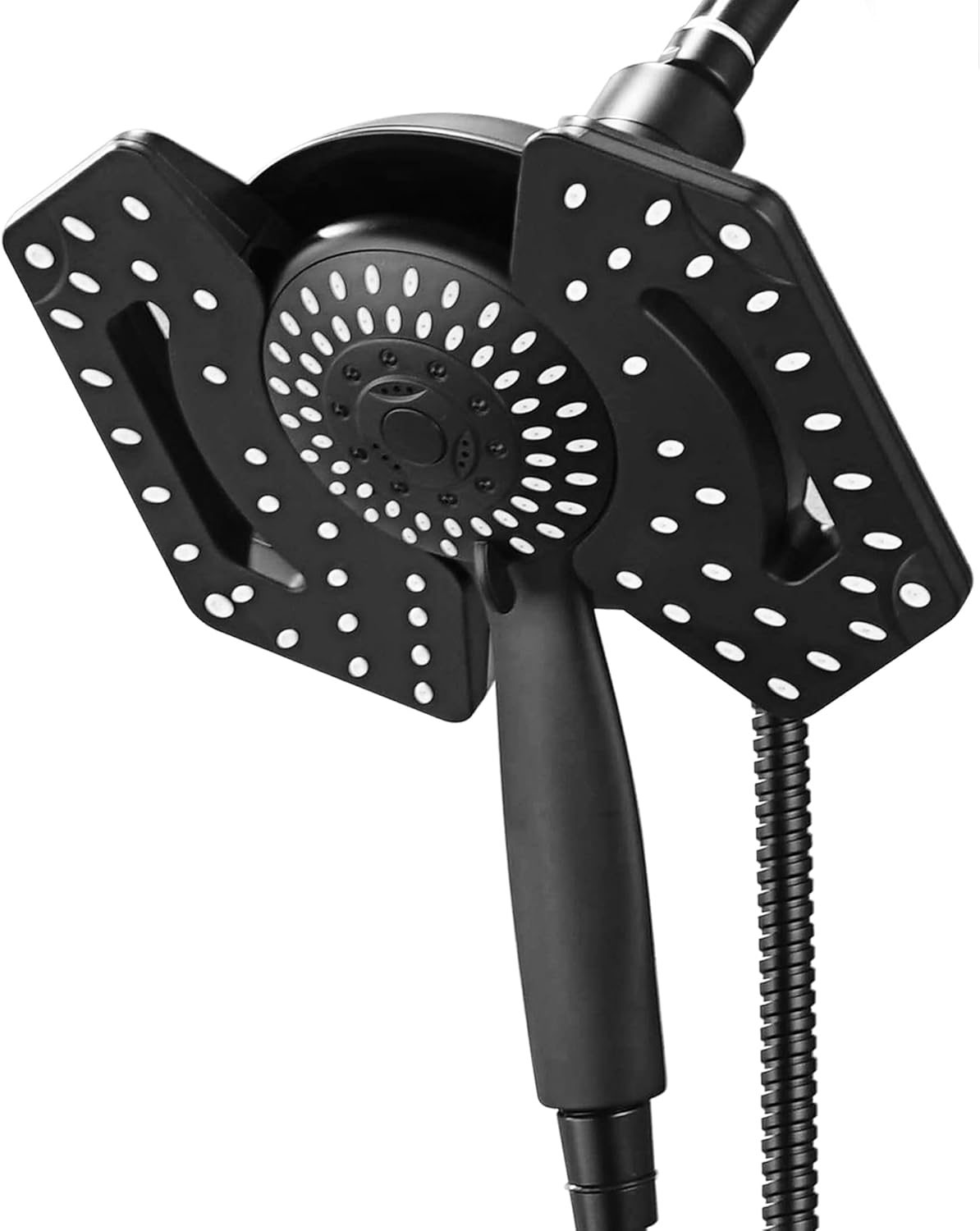 Black Shower Head with Handheld: 2-in-1 Shower Head High Pressure with Rainfall Showerhead ...