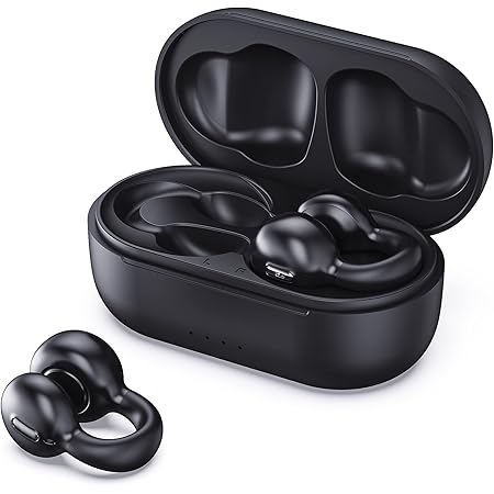 Amazon.com: Ear-Clip Bone Conduction Headphones Bluetooth 5.3 Open Ear ...
