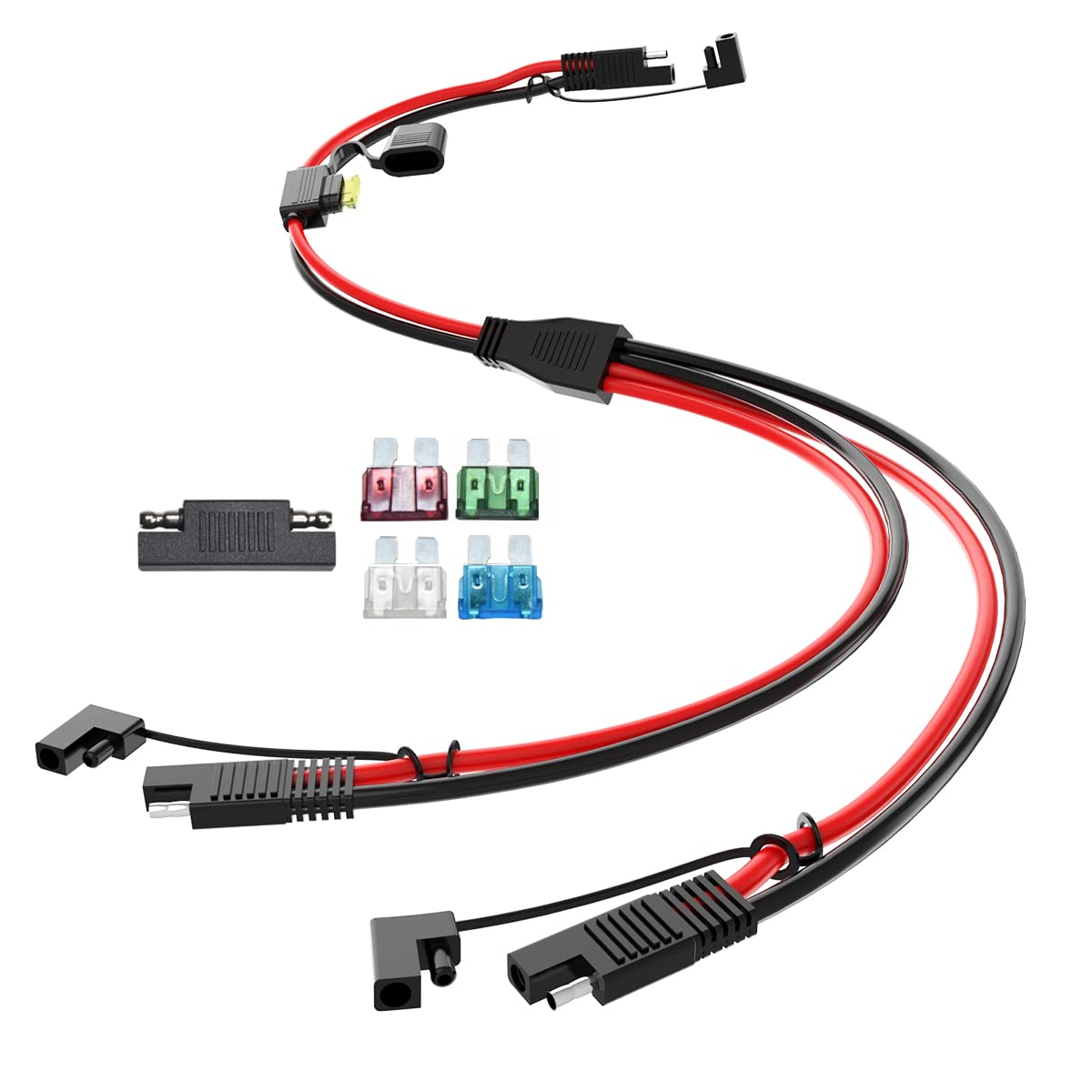 Snapklik.com : ELFCULB 10AWG 2FT SAE 1 To 2 SAE Spliiter Extension ...