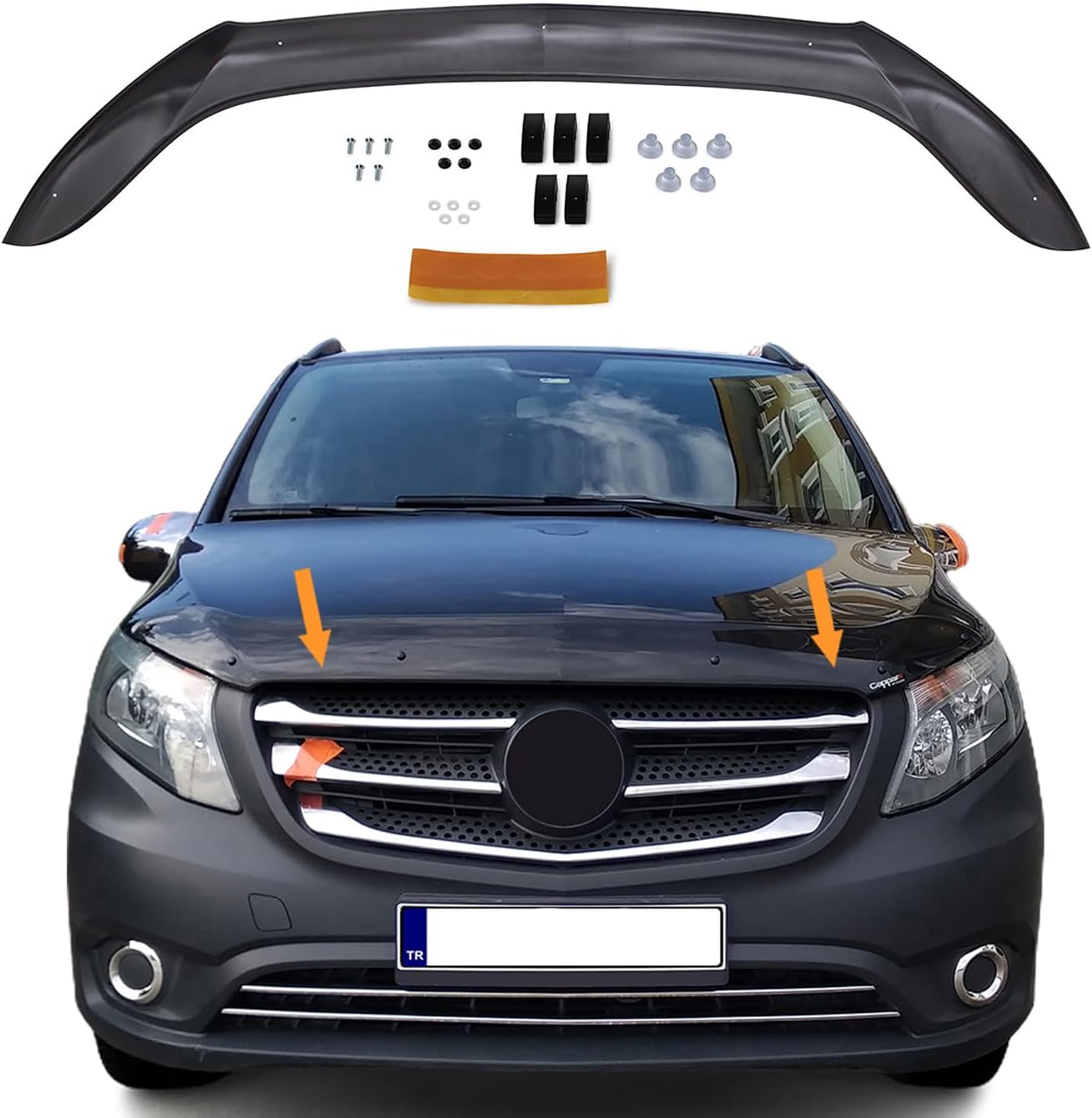 Amazon.com: Hood Deflector Guard Fits Mercedes Benz Vito W447 2014-2023 ...