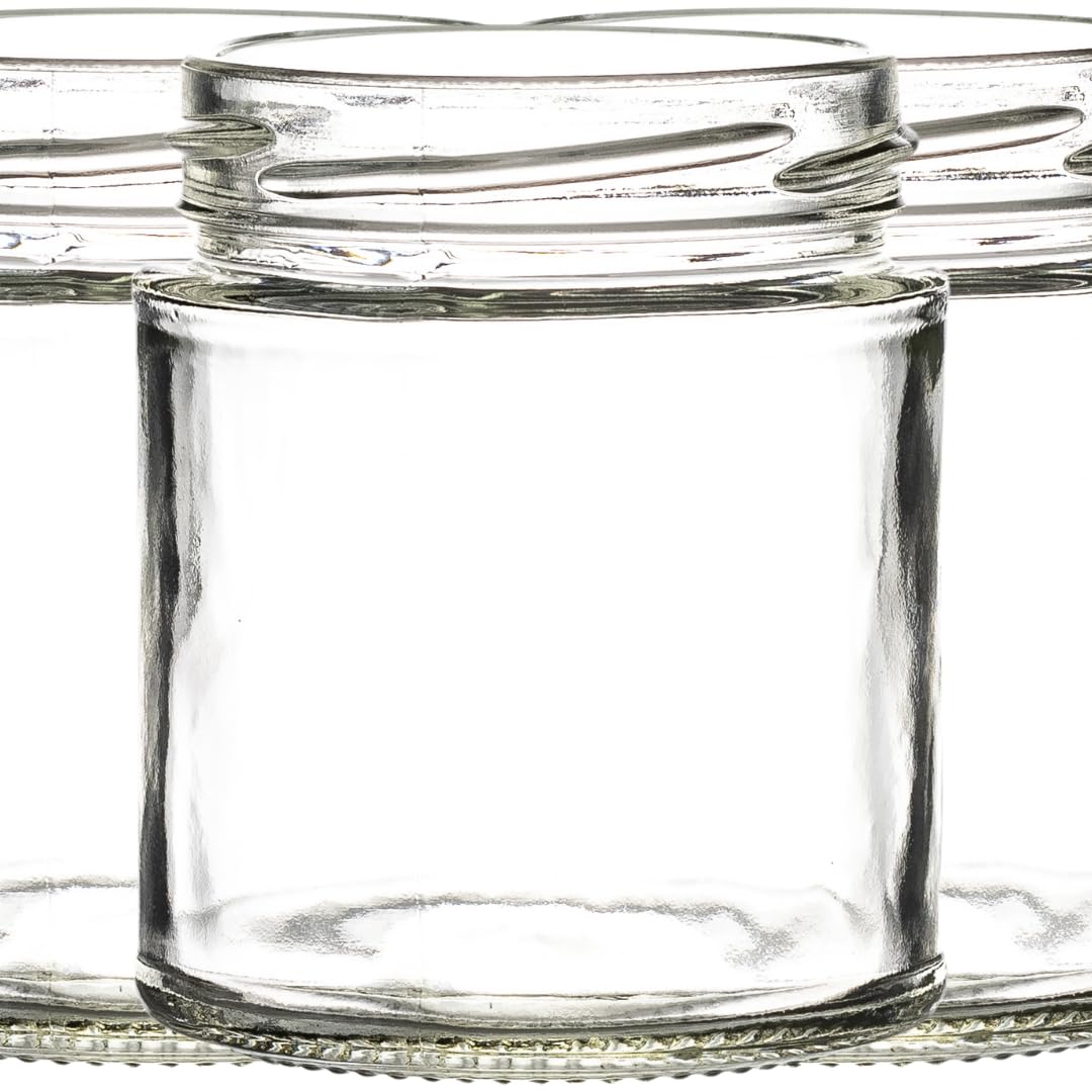 Set of 24 x 190ml 8oz Jam Jars Including Gold Twist Off Caps | Glass ...