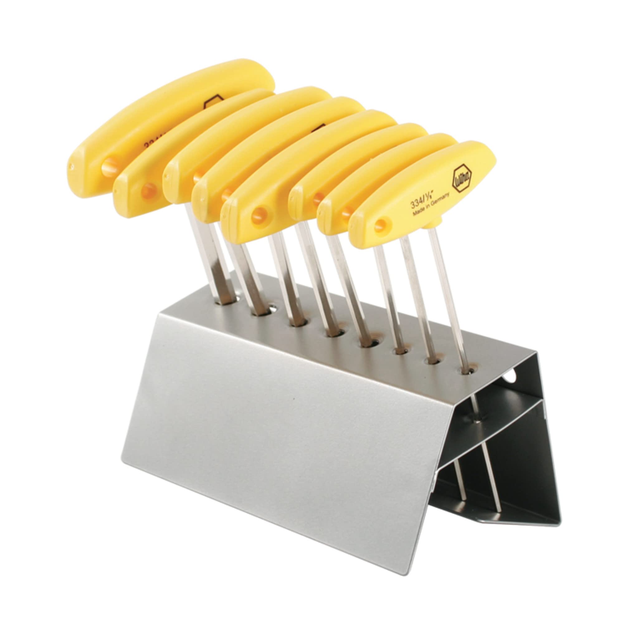 Wiha 33484 T-Handle Set, 1/8 to 3/8-Inch, With Metal Stand, 8-Piece Set ...
