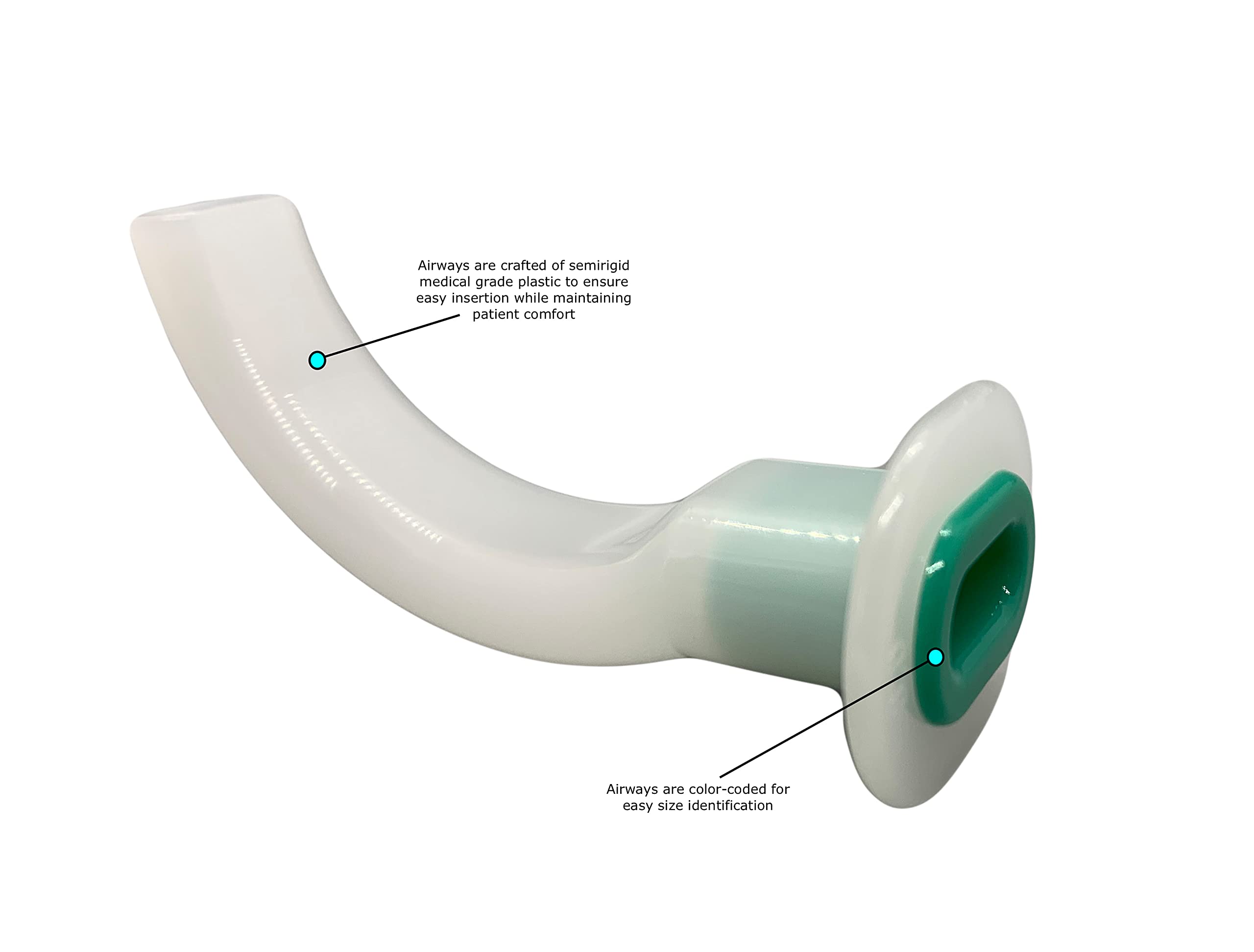 Endure Oropharyngeal Airway Kit, 9 Pieces, Sizes 40mm - 120mm, Color ...