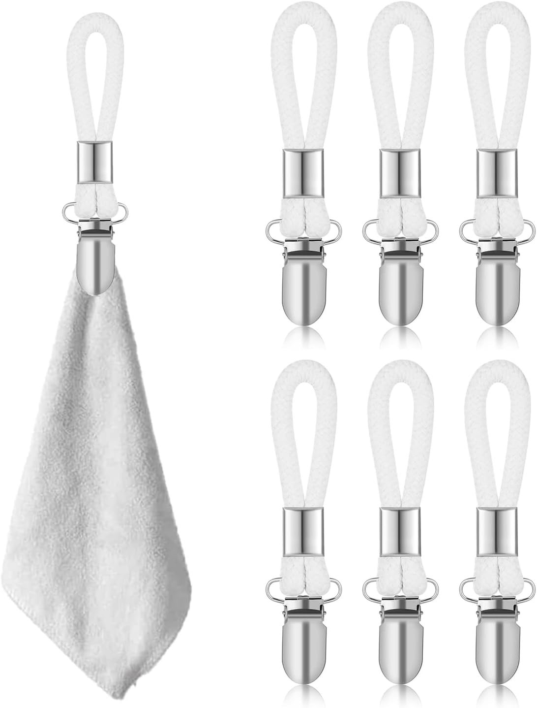 Lonimia Handtuchhalter Clips,6 Stück,Handtuchclips mit Schlaufe ...