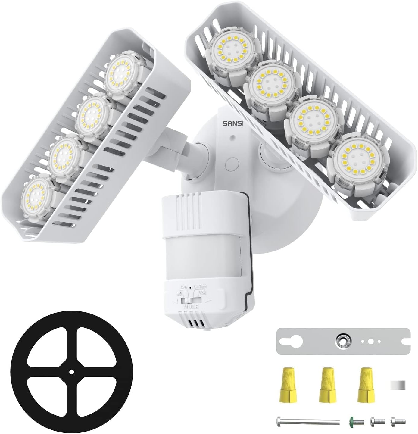 SANSI 54W 7000LM LED Motion Sensor Outdoor Lights,Security Light Motion ...