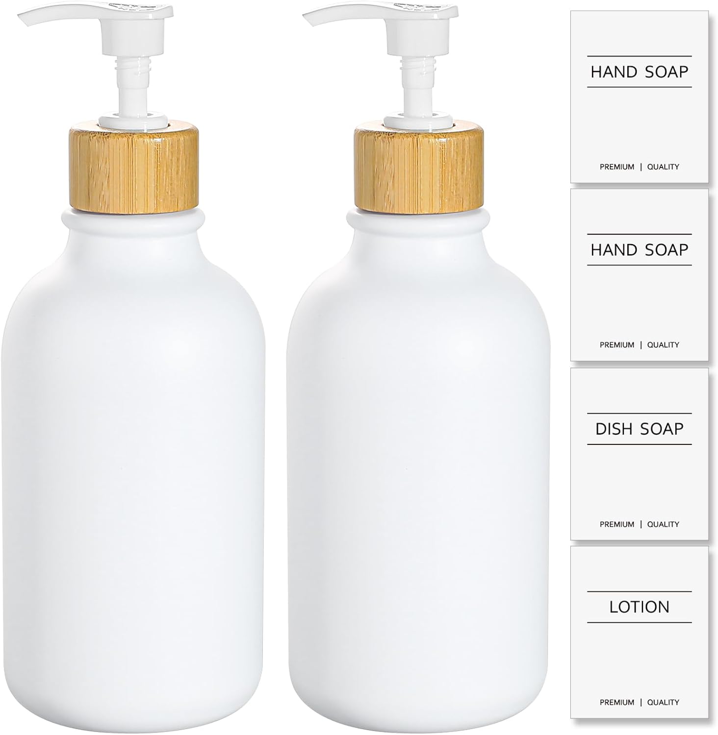 Amazon.com: KASUNTING White Soap Dispenser, 2 Pack Plastic Bathroom ...