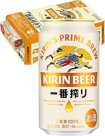 Amazon.co.jp: Ichiban Shibori Kirin Beer 11.8 fl oz (350 ml) x 24 ...