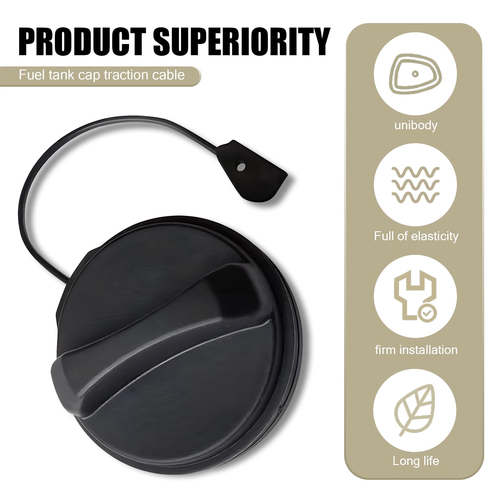 Snapklik.com : Gas Cap, Rubber Fuel Cap Anti-lost Rope, Fuel Filler Cap Traction Connection Line ...
