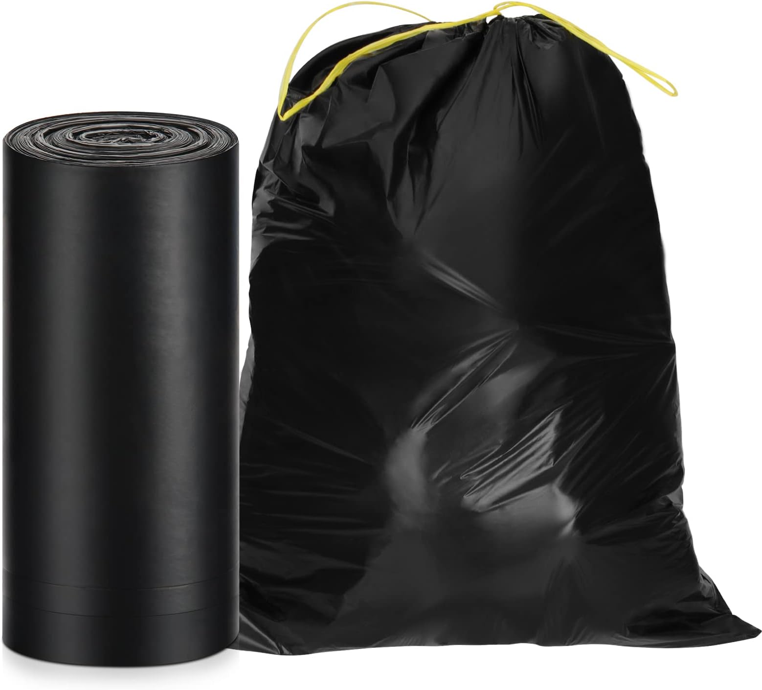 Hero Eco Webtech Super Strong Black Embossed Drawstring Bin Bags - 114L ...