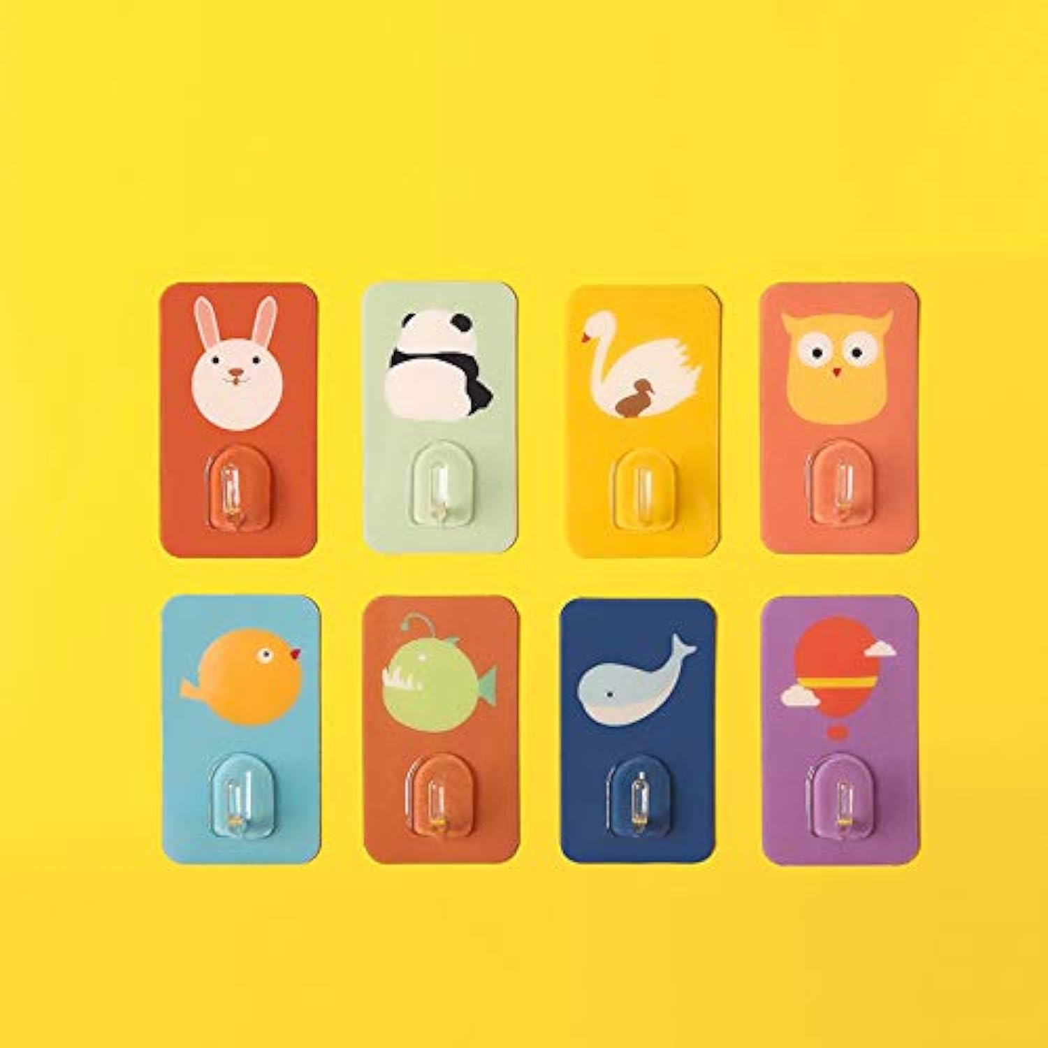 Amazon.com: MOVALUE Kids Wall Hooks - Adhesive Wall Hanging Hooks for ...