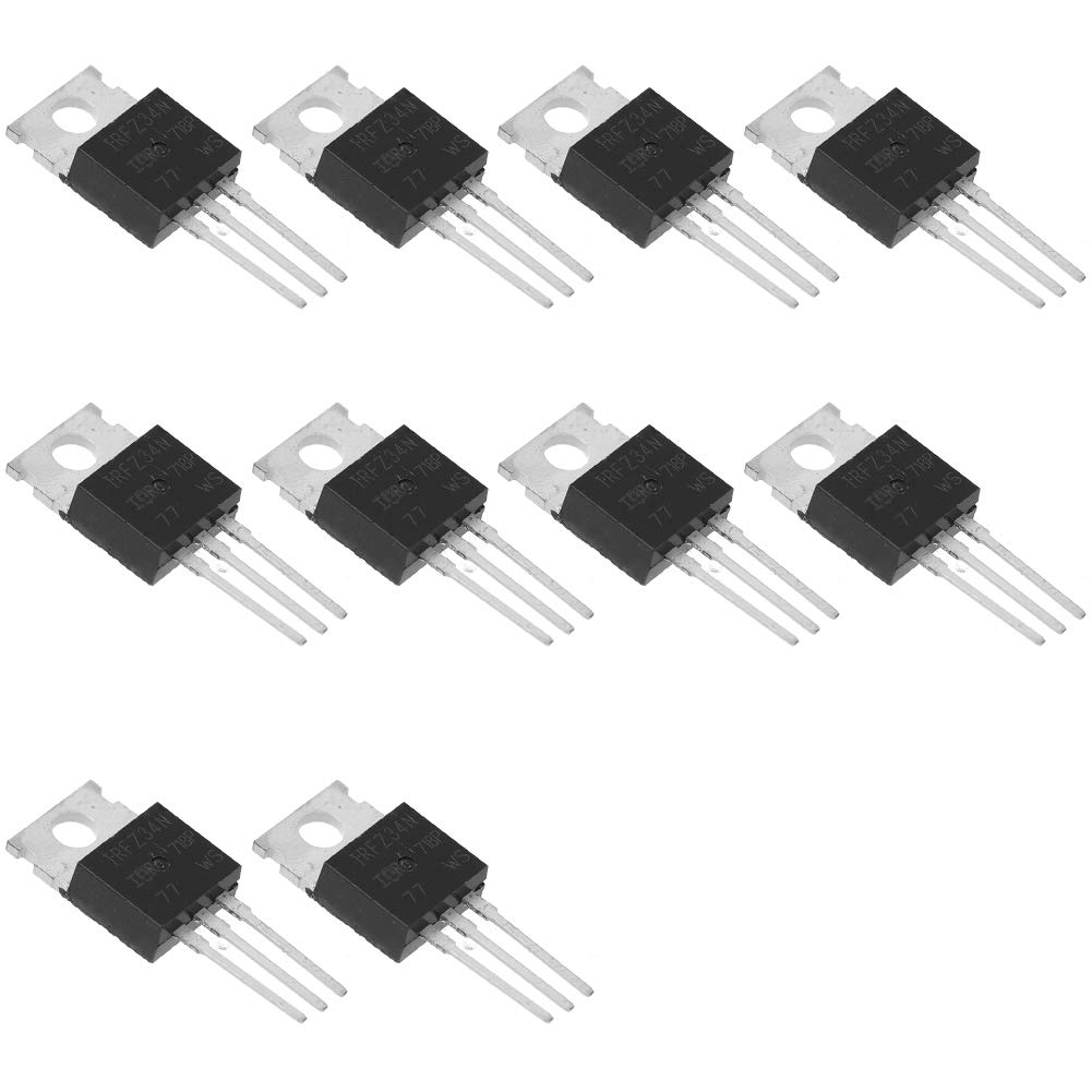 Bridgold 10pcs IRFZ34N IRFZ34 34 N-Channel Power MOSFET Transistor 29 A ...