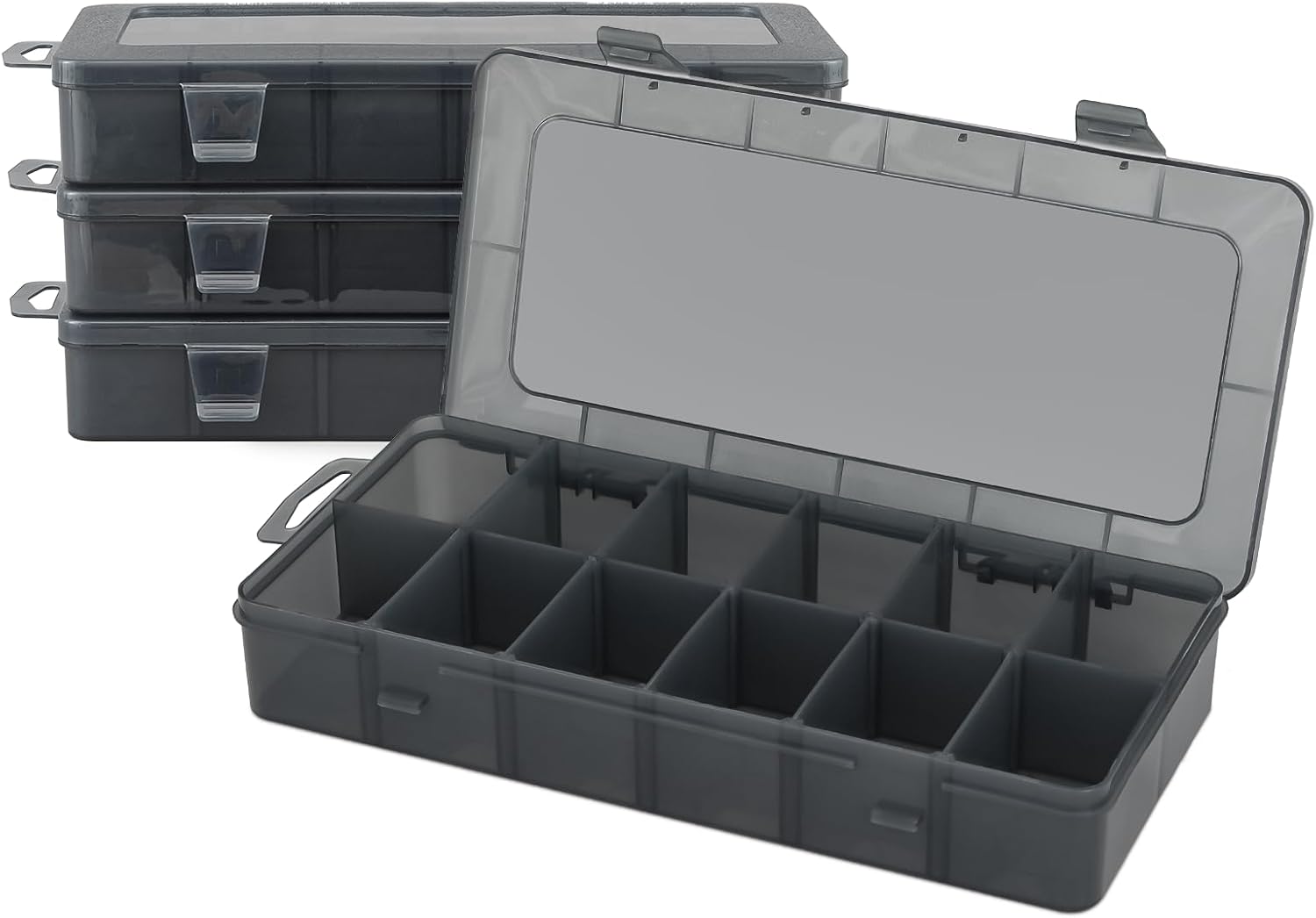 Amazon.com: Magshion Fishing Tackle Boxes Waterproof Plastic 12-Grid ...