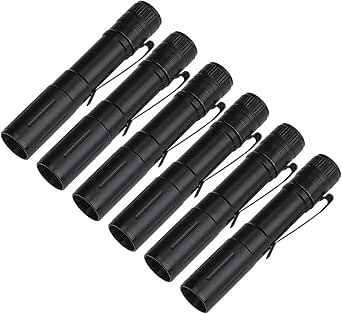 KunHe 6 Pack Small Mini Single Mode LED Bulk Flashlight AAA Battery ...