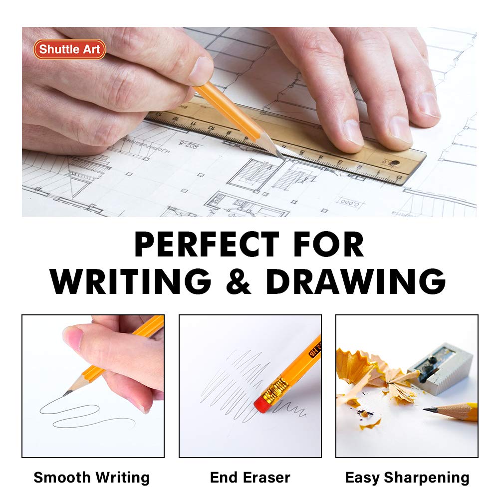 Snapklik.com : Shuttle Art Wood-Cased #2 HB Pencils, 600 Pack Sharpened ...